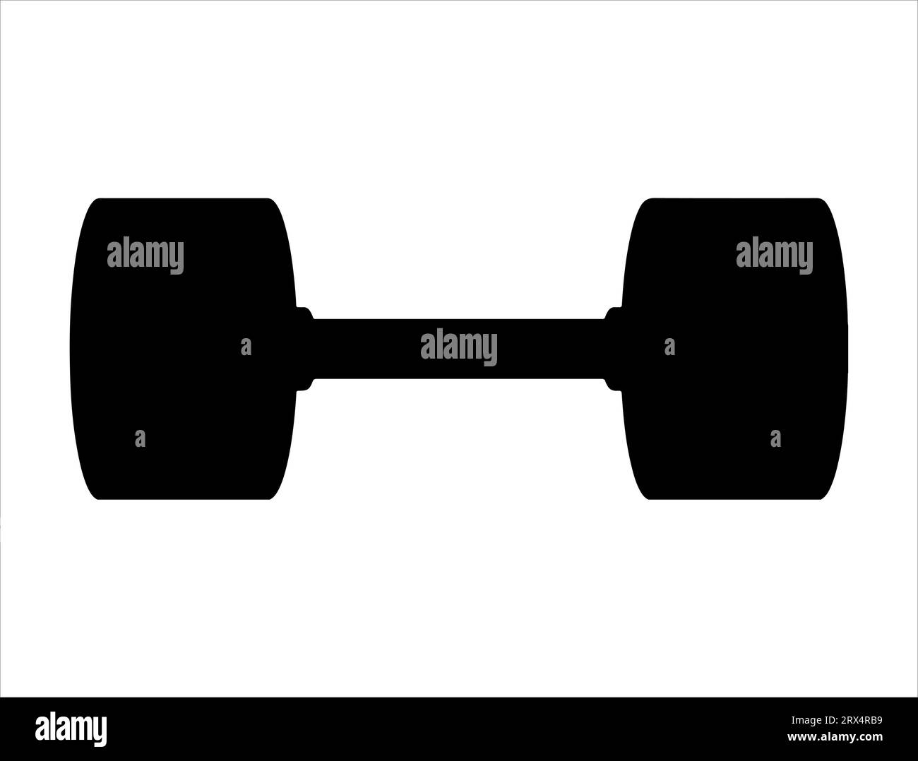 Dumbbell silhouette vector art white background Stock Vector Image & Art - Alamy
