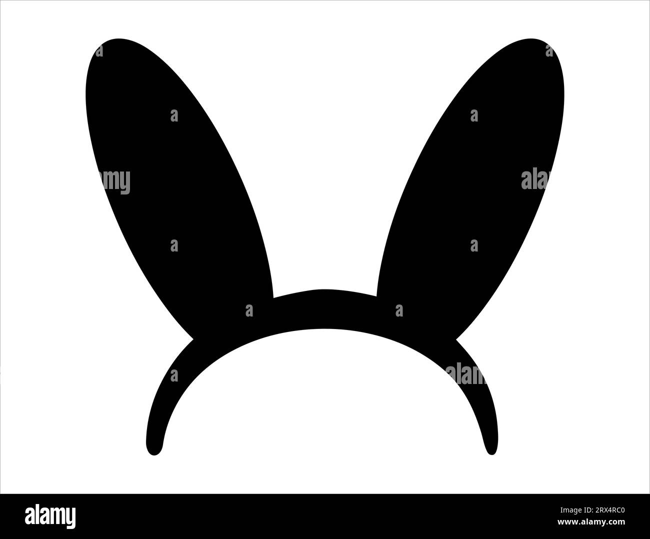 Easter bunny ear silhouette vector art white background Stock Vector ...