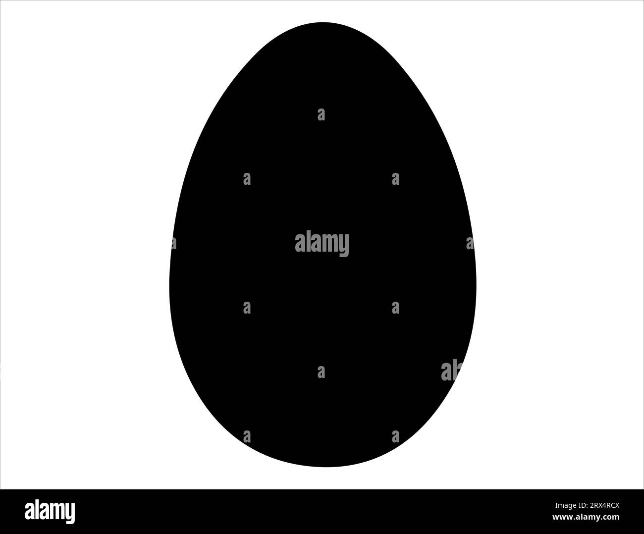 Egg shape silhouette vector art white background Stock Vector Image ...