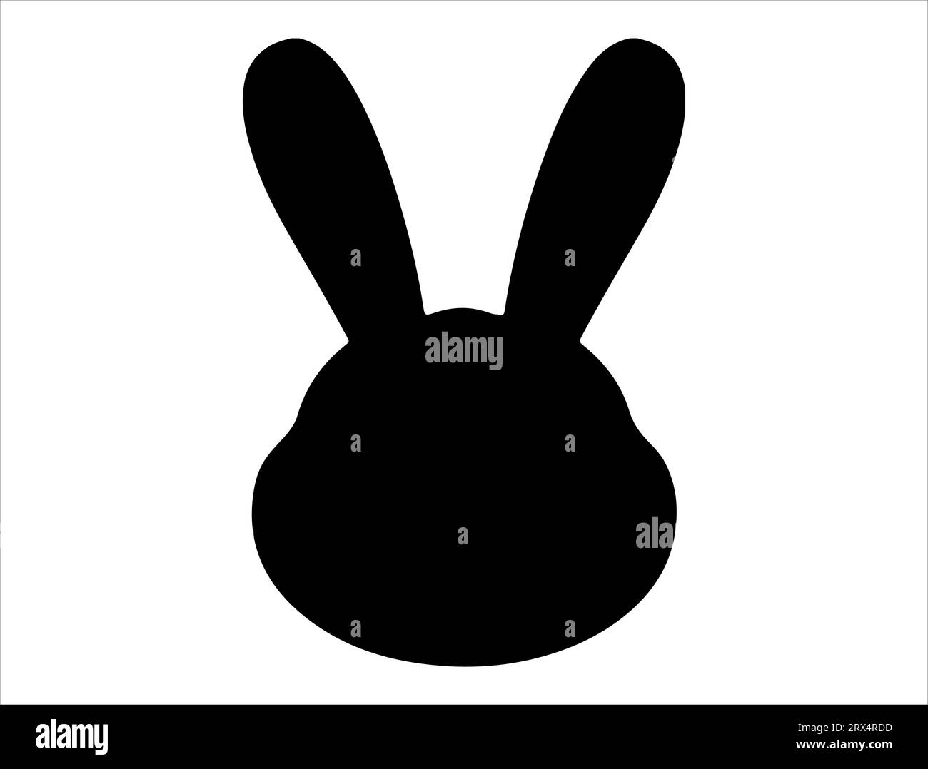 Easter bunny head silhouette vector art Stock Vector Image & Art - Alamy