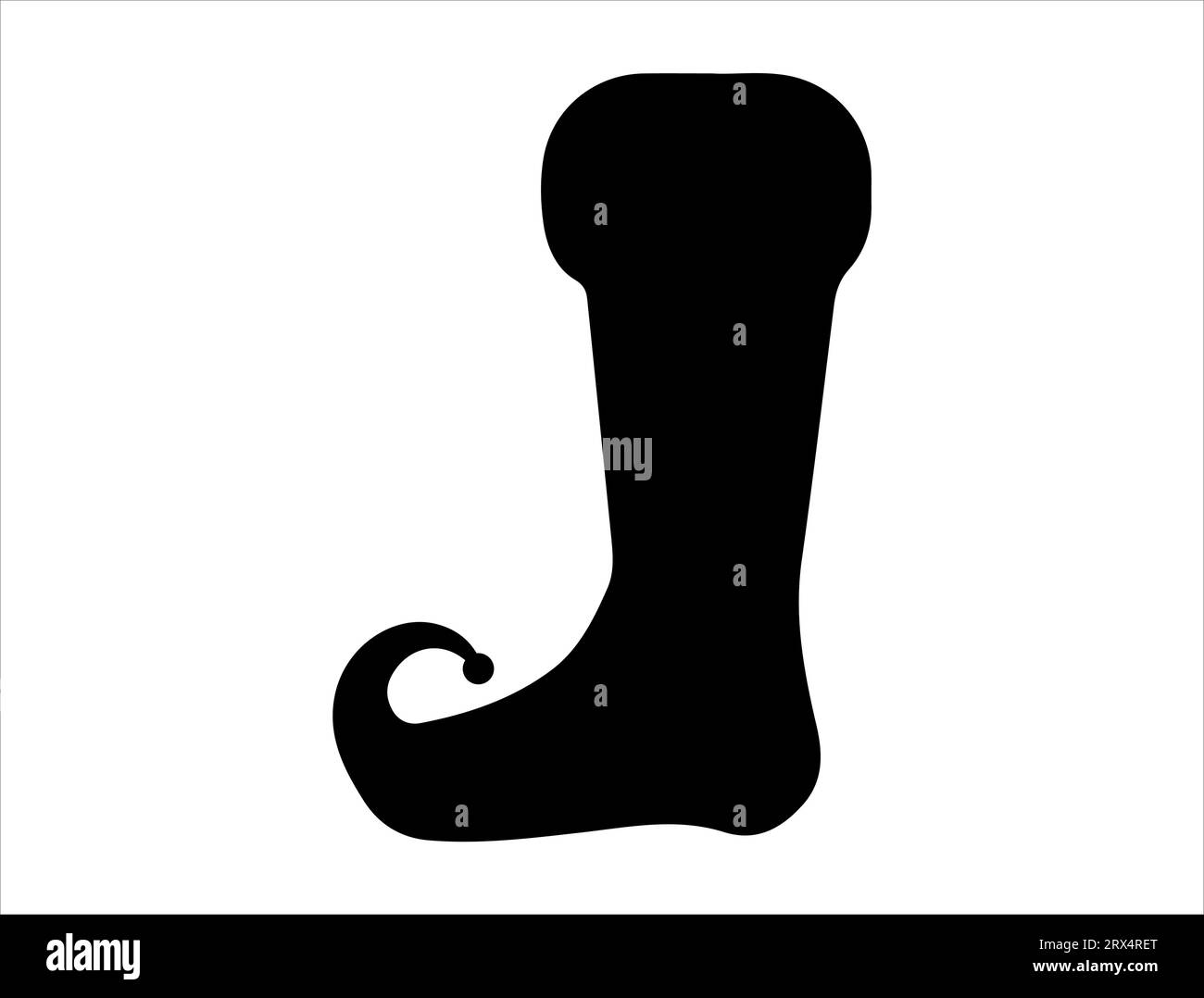Elf shoes silhouette vector art Stock Vector Image & Art - Alamy