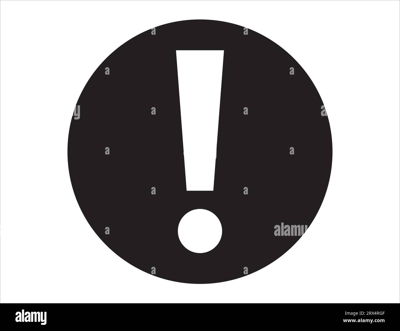 Exclamation sign silhouette vector art Stock Vector Image & Art - Alamy