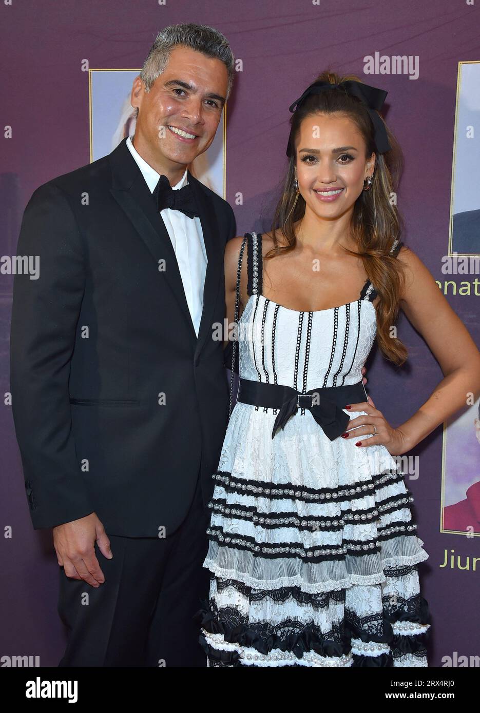 Cash Warren, left, and Jessica Alba arrive at the third Los Angeles ...