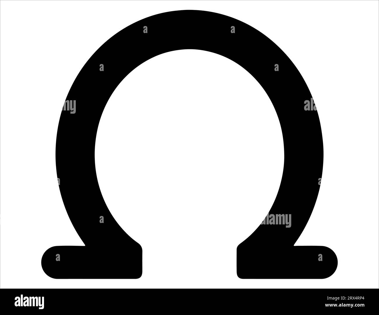 Omega icon silhouette vector art white background Stock Vector Image ...