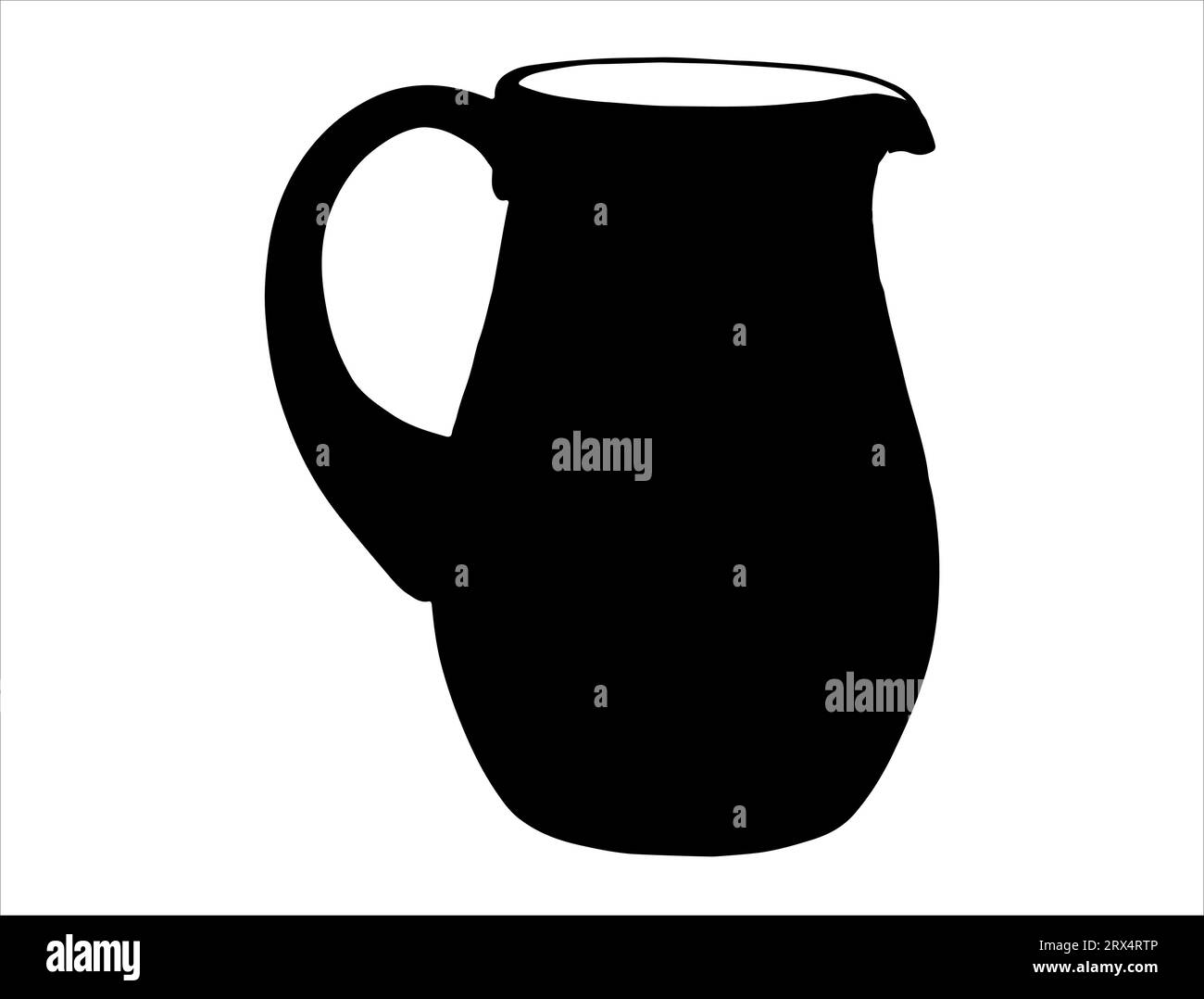 Pitcher silhouette vector art white background Stock Vector Image & Art ...