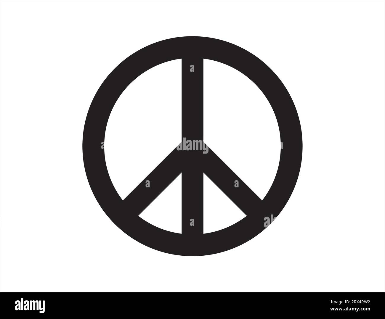Peace sign silhouette vector art white background Stock Vector Image ...