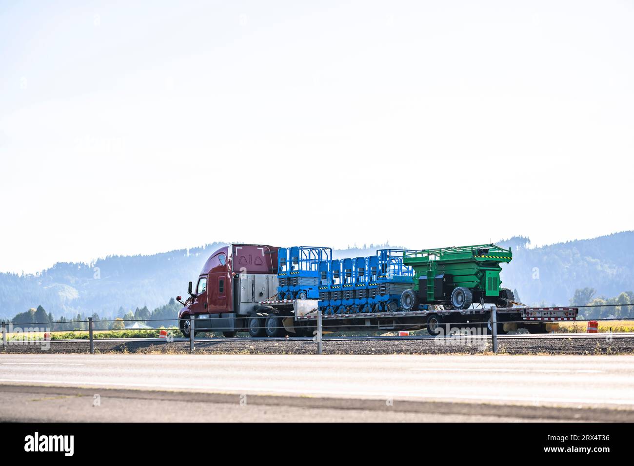 Powerful industrial long hauler classic carrier big rig semi truck ...