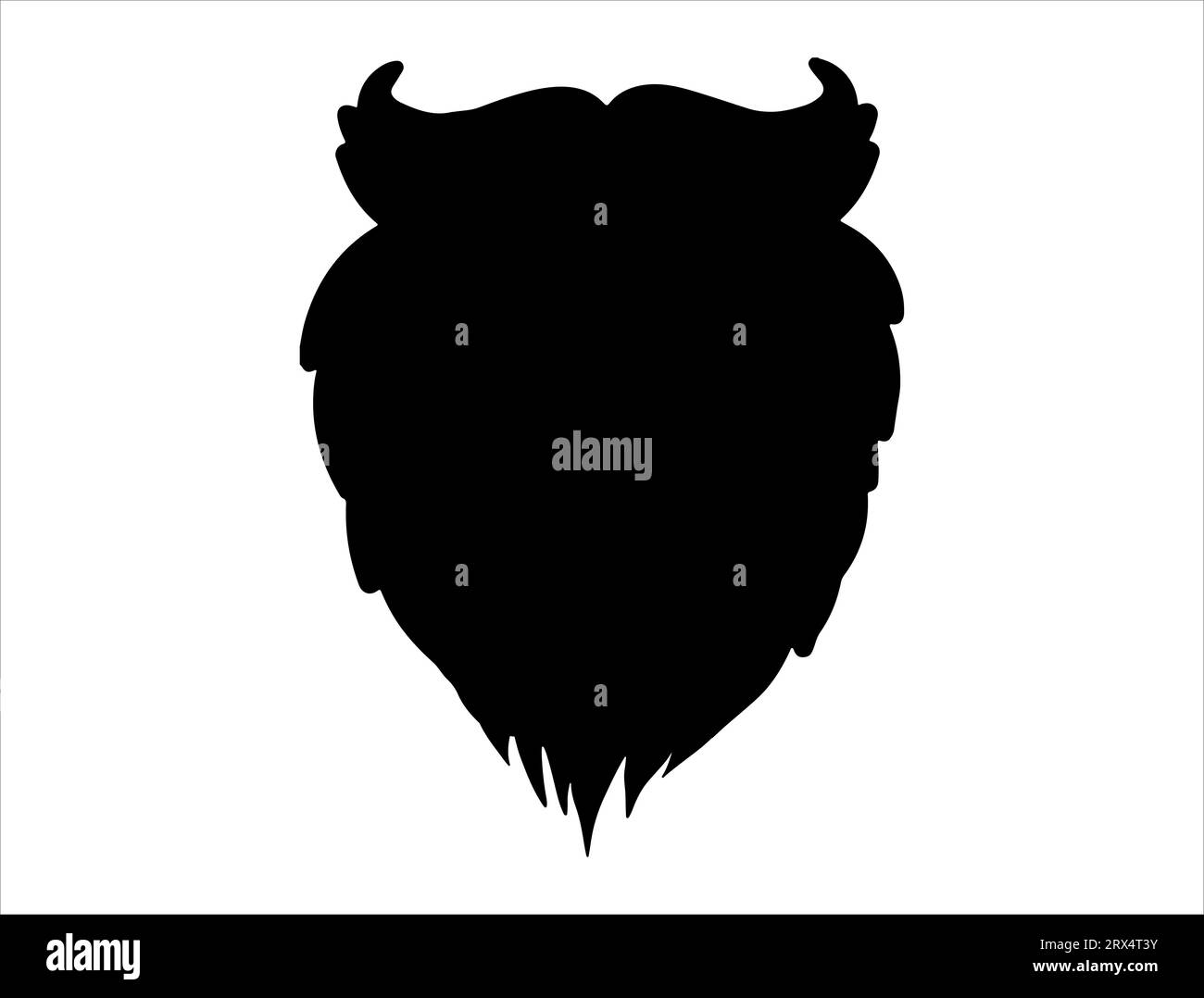 Santa beard silhouette vector art white background Stock Vector Image ...