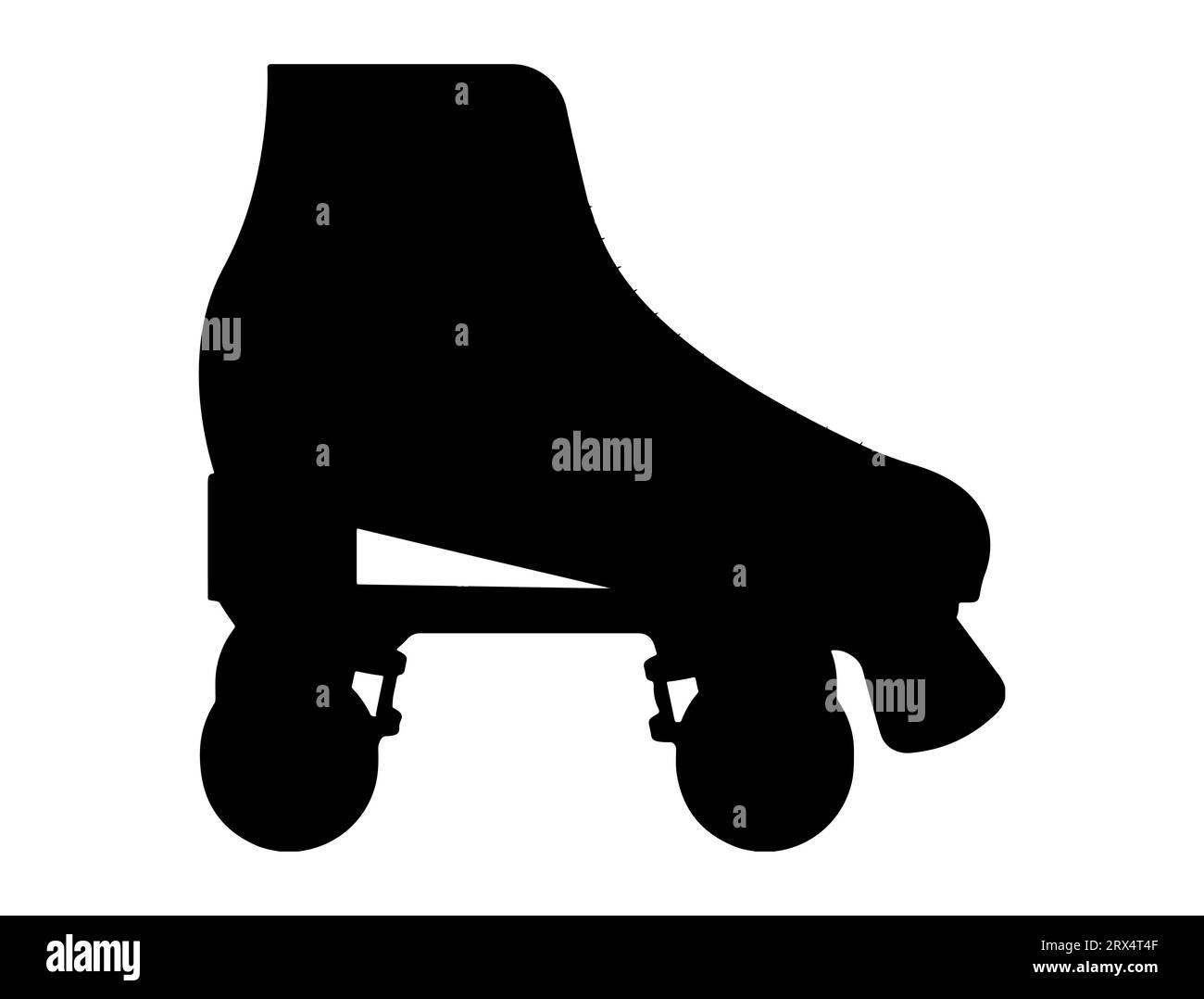 Roller skates silhouette vector art white background Stock Vector Image ...