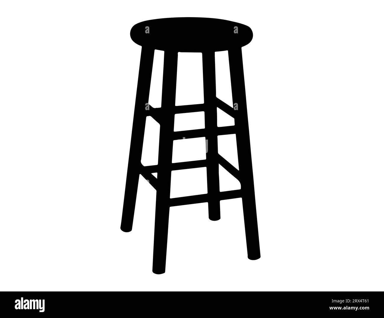 Stool Silhouette Vector Art White Background Stock Vector Image And Art