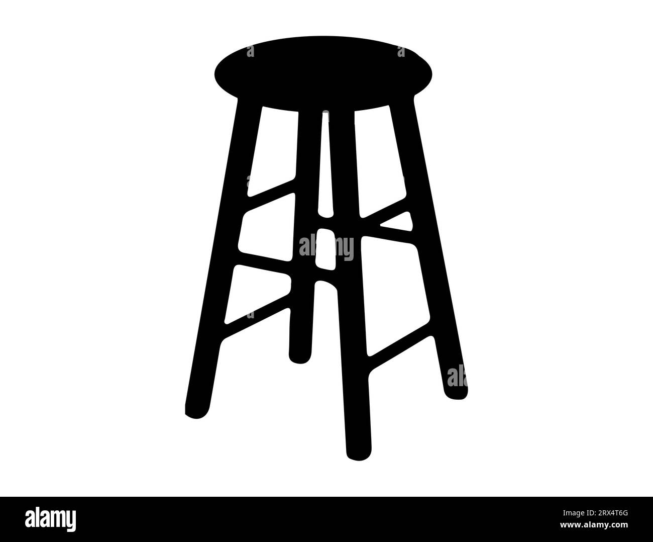 Stool silhouette vector art white background Stock Vector Image & Art ...