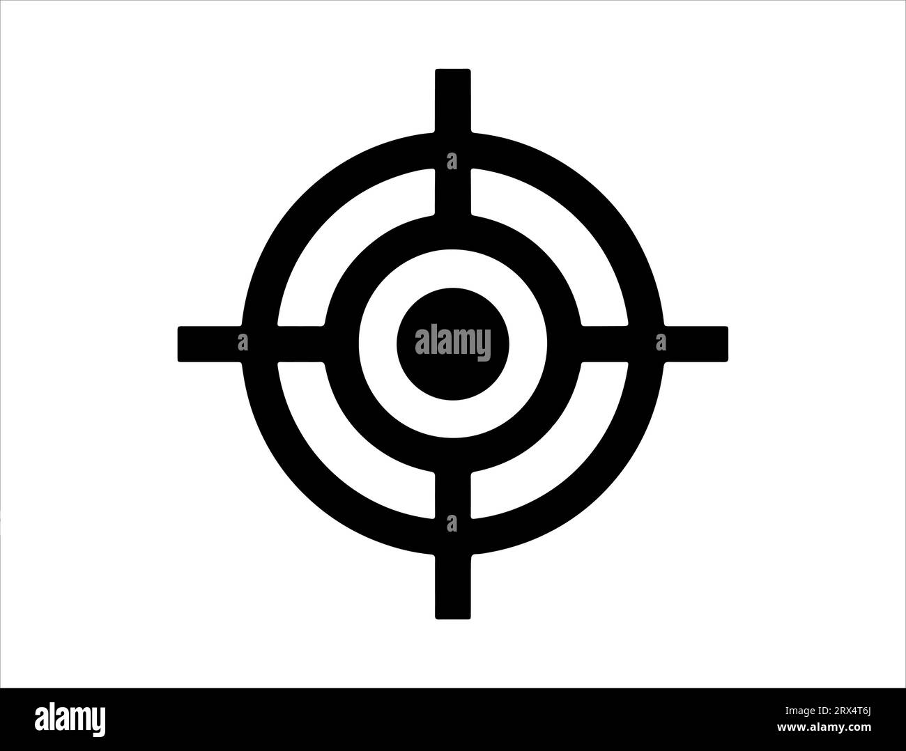 Target symbol silhouette vector art white background Stock Vector Image ...