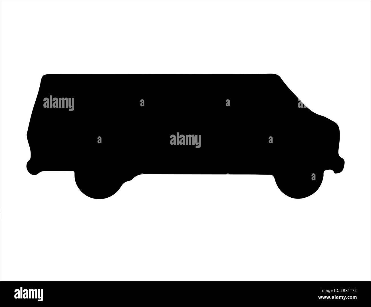 Van silhouette vector art white background Stock Vector Image & Art - Alamy