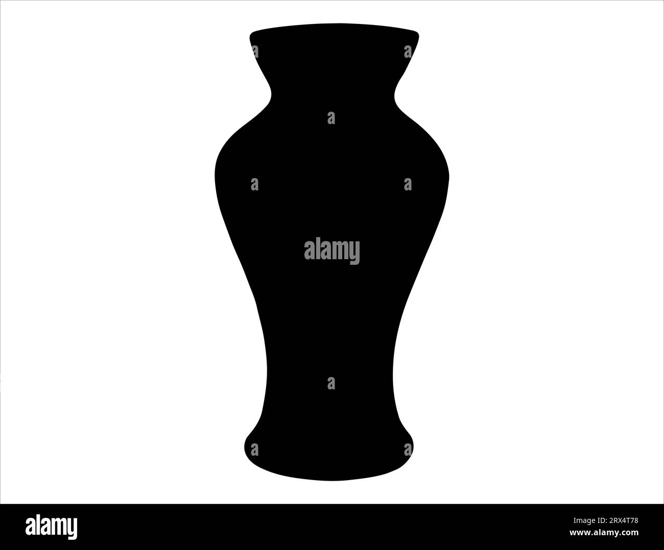 Vase silhouette vector art white background Stock Vector Image & Art ...