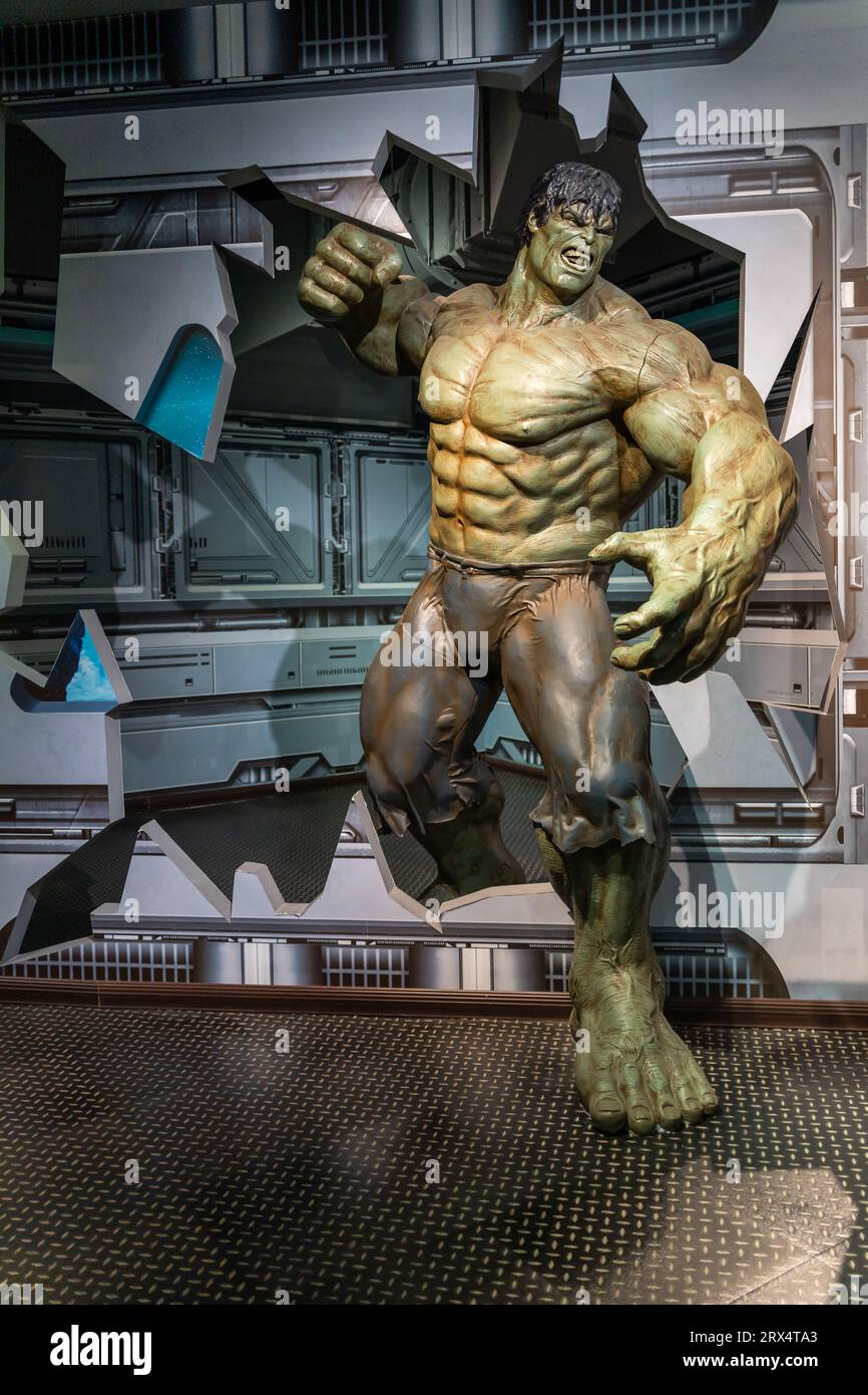 Shah Alam, Malaysia - April 17,2023 : The Hulk's wax figure displayed ...