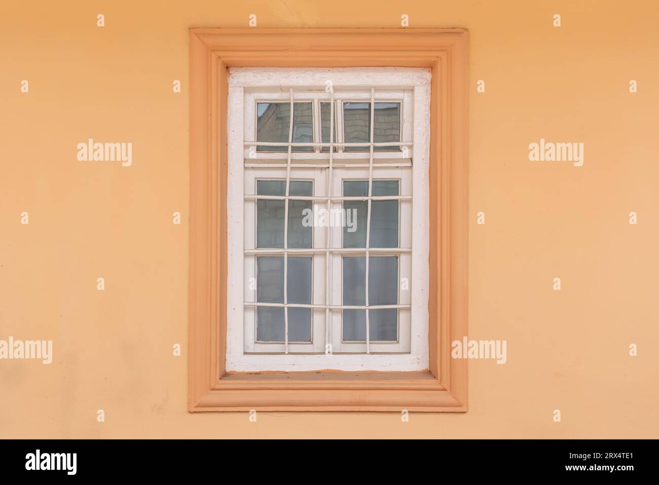 Old window with bars on the wall of a rural house Stock Photo - Alamy