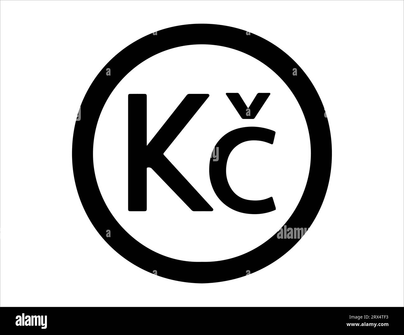 Czech koruna currency sign vector art Stock Vector Image & Art - Alamy