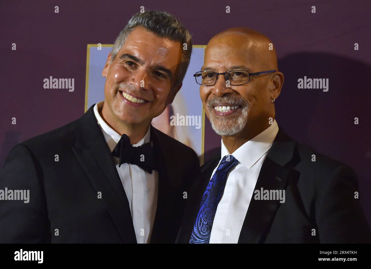 Cash Warren, left, and Michael Warren arrive at the third Los Angeles ...