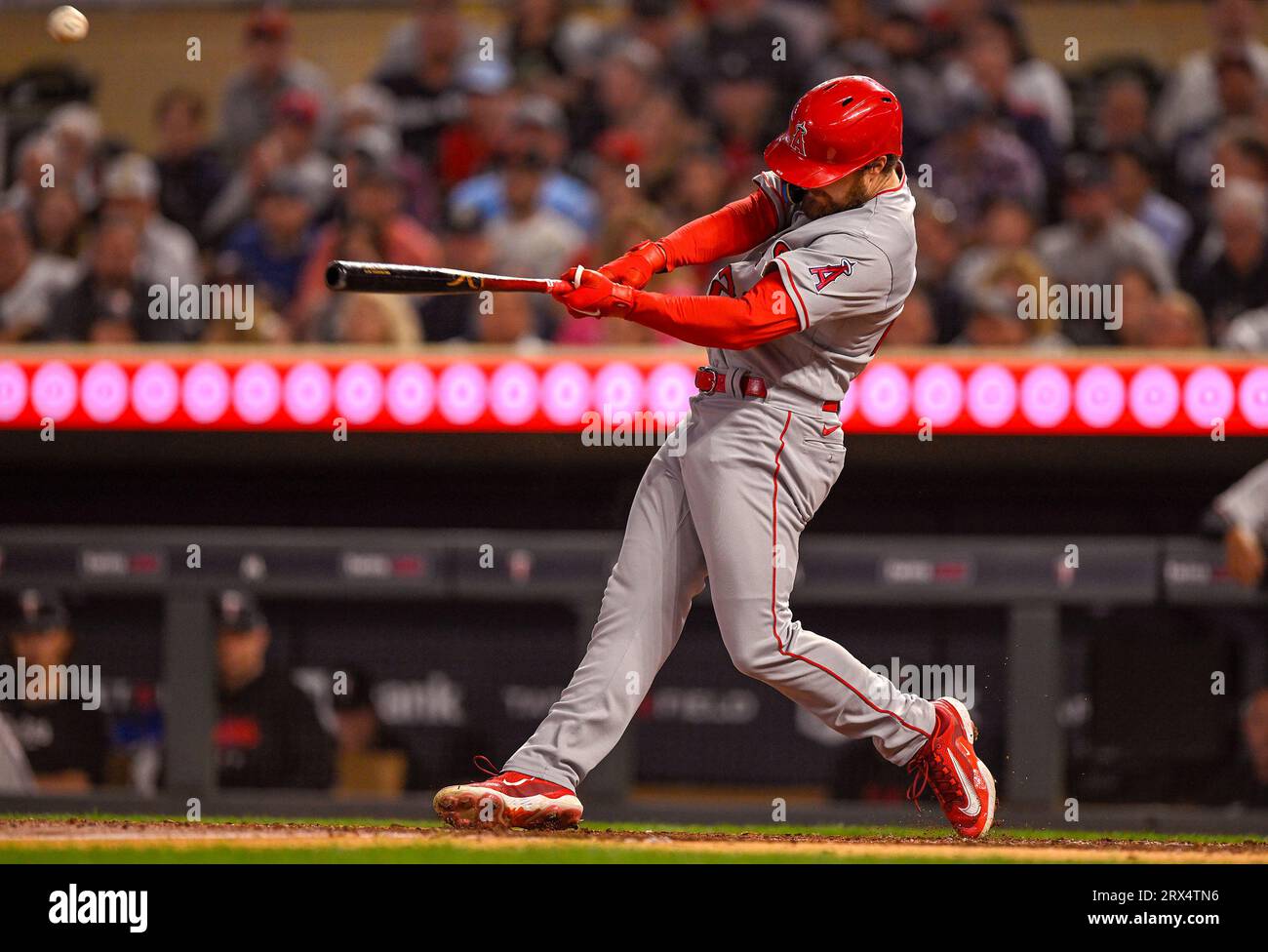 MINNEAPOLIS, MN - SEPTEMBER 22: Los Angeles Angels Outfield Jared Walsh ...