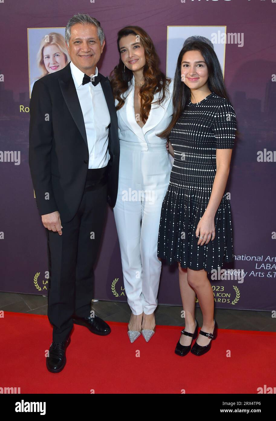 Joe Kiani From Left Sarah Kiani And Nessa Kiani Arrive At The Third Los Angeles Beverly Arts