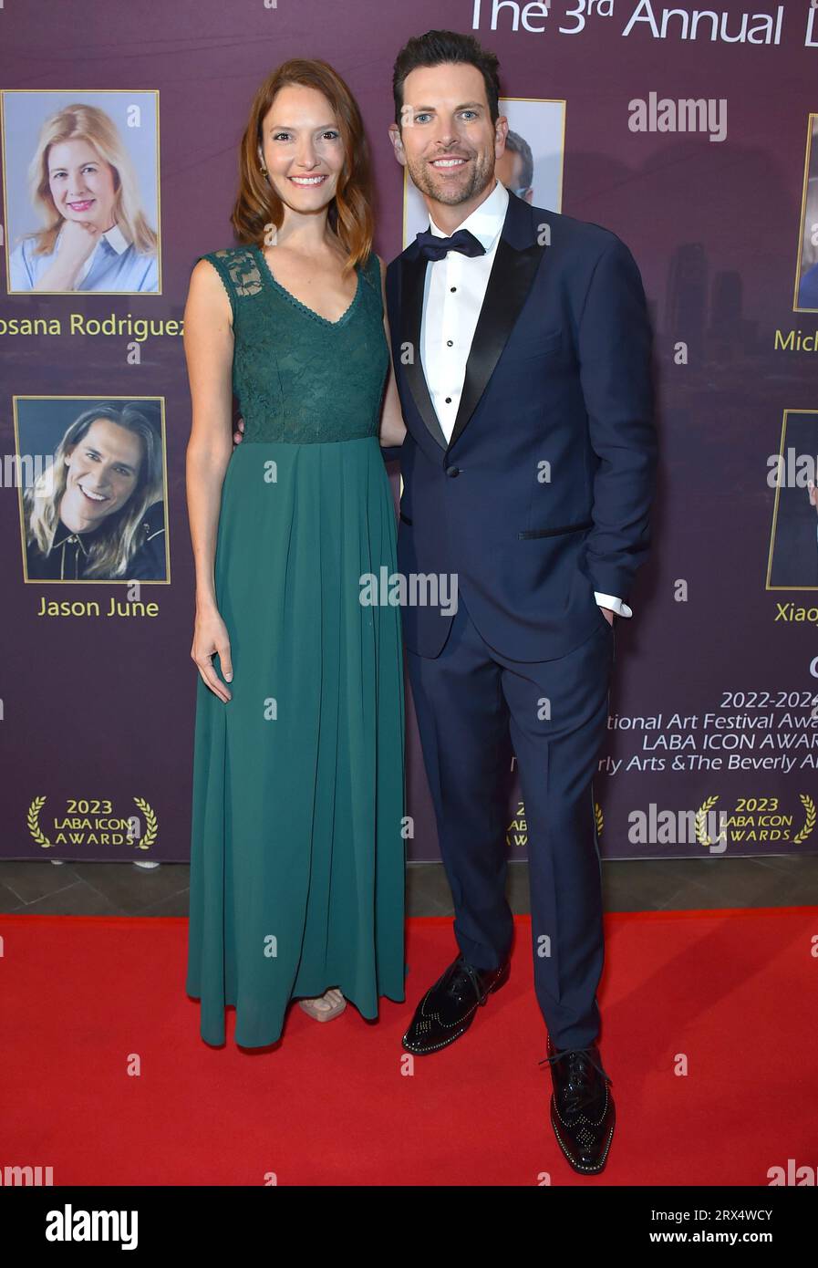 Laura Mann, left, and Chris Mann arrive at the third Los Angeles ...