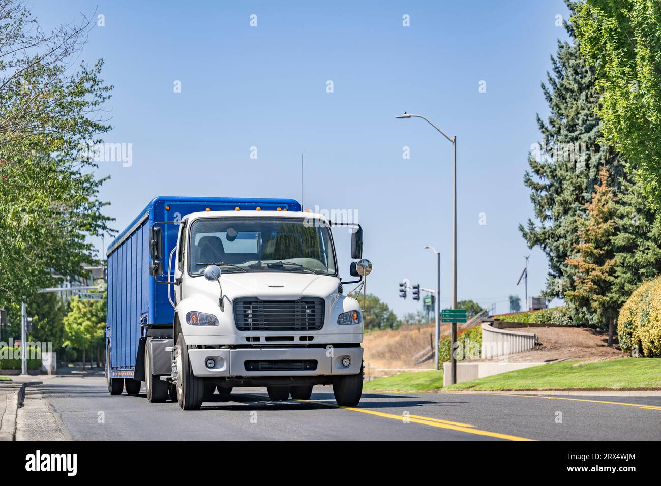 Powerful industrial local hauler classic carrier big rig semi truck ...