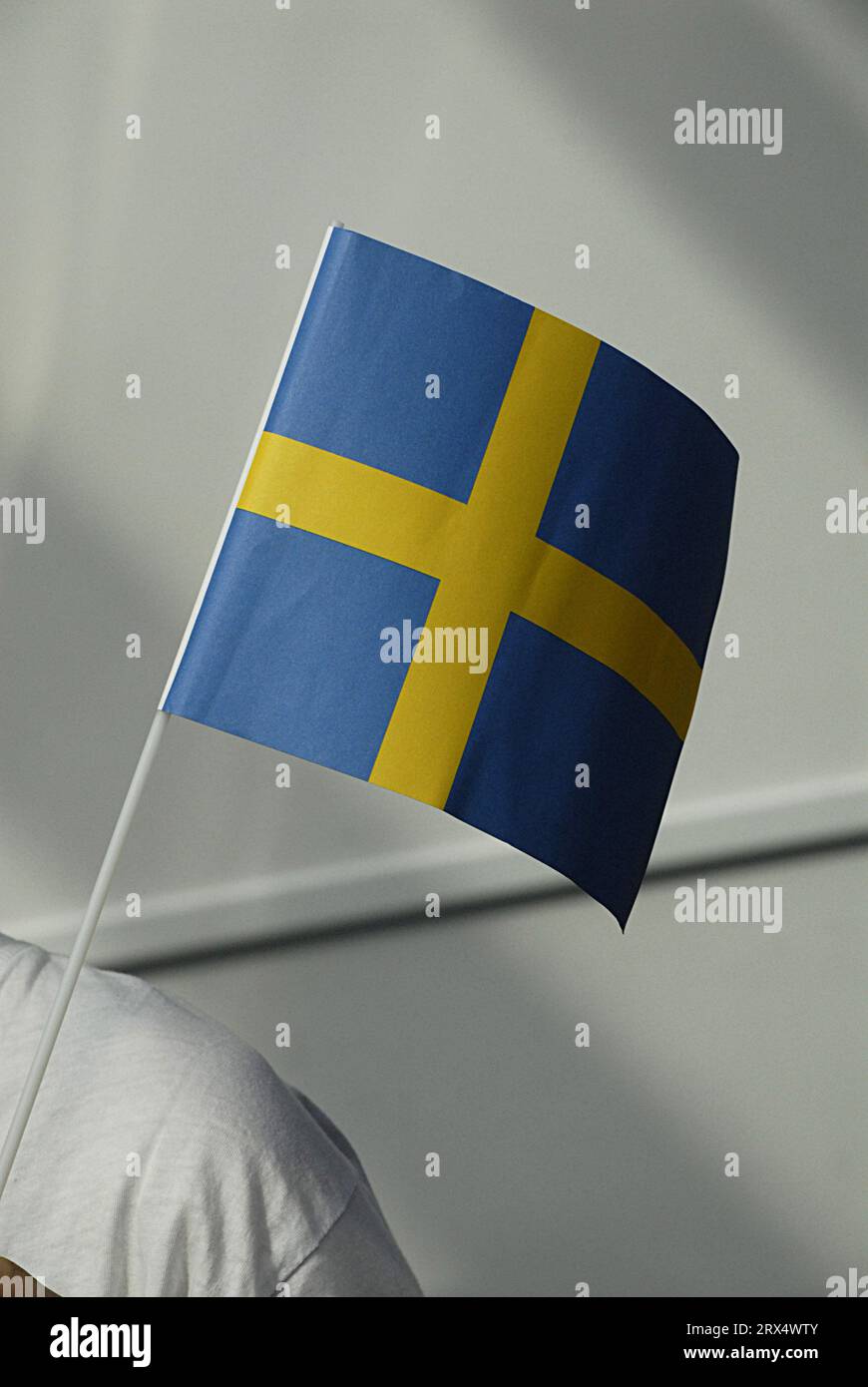 MALMO/MALMÖ/SVERIGE / SWEDEN Swedish flag yellow and blue today on ...