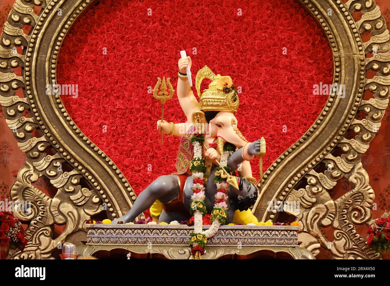 19 September 2023, Pune, Maharashtra, India, Beautiful idol of Lord ...