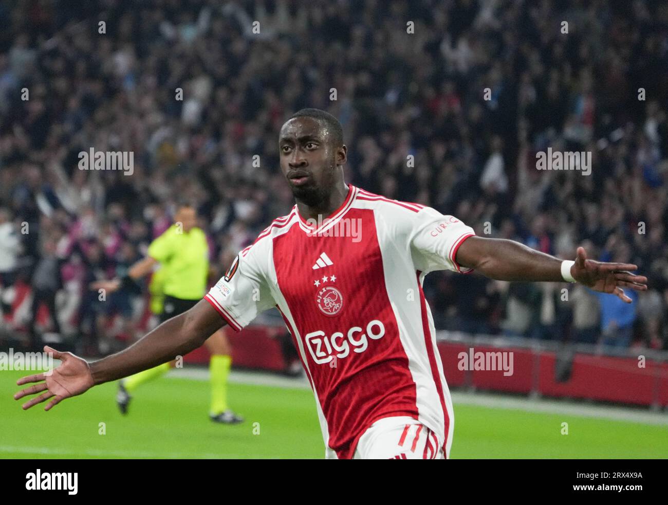 Amsterdam, Netherlands. 21st Sep, 2023. Goal Carlos Forbs of Ajax ...