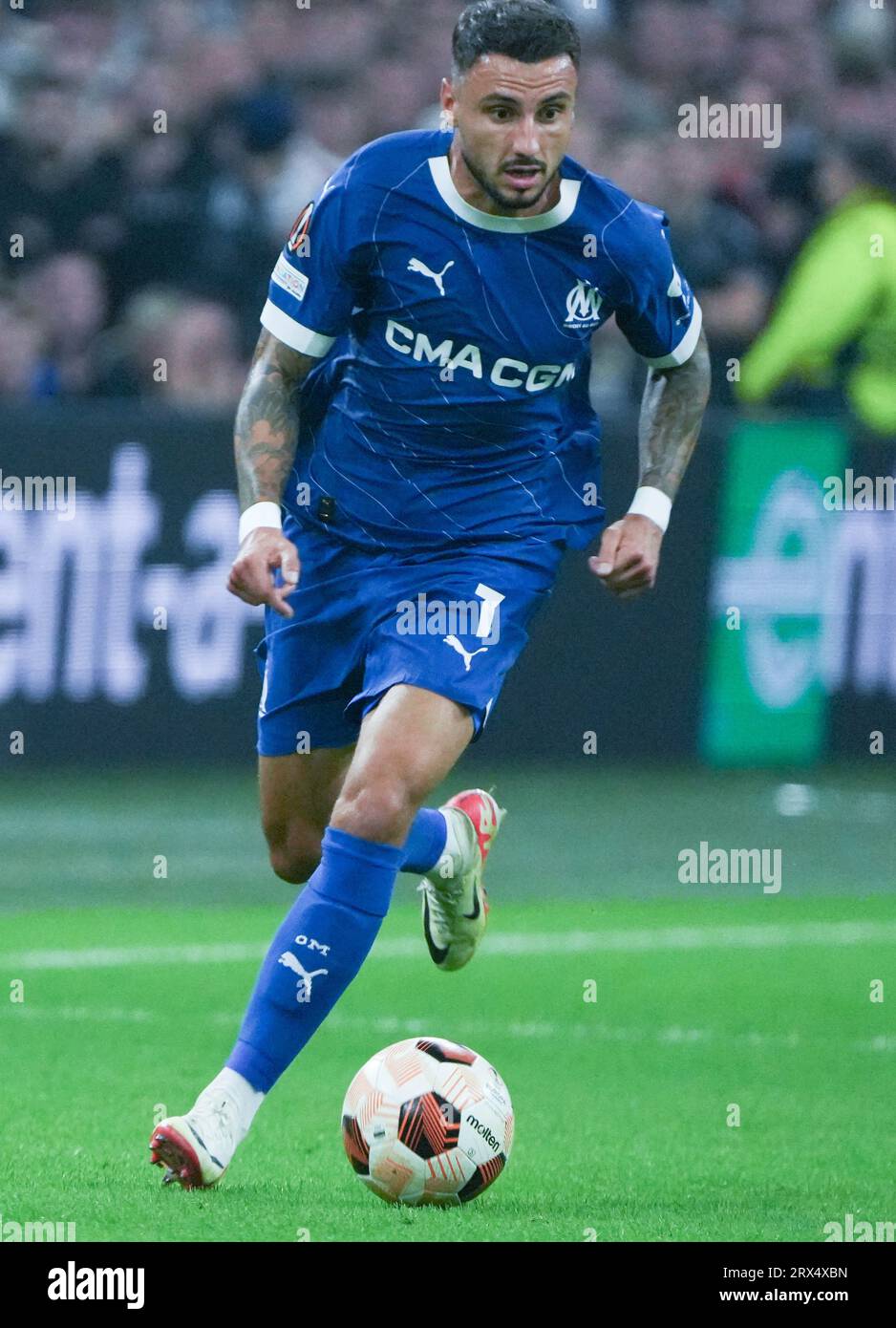 Amsterdam, Netherlands. 21st Sep, 2023. Jonathan Clauss of Olympique ...