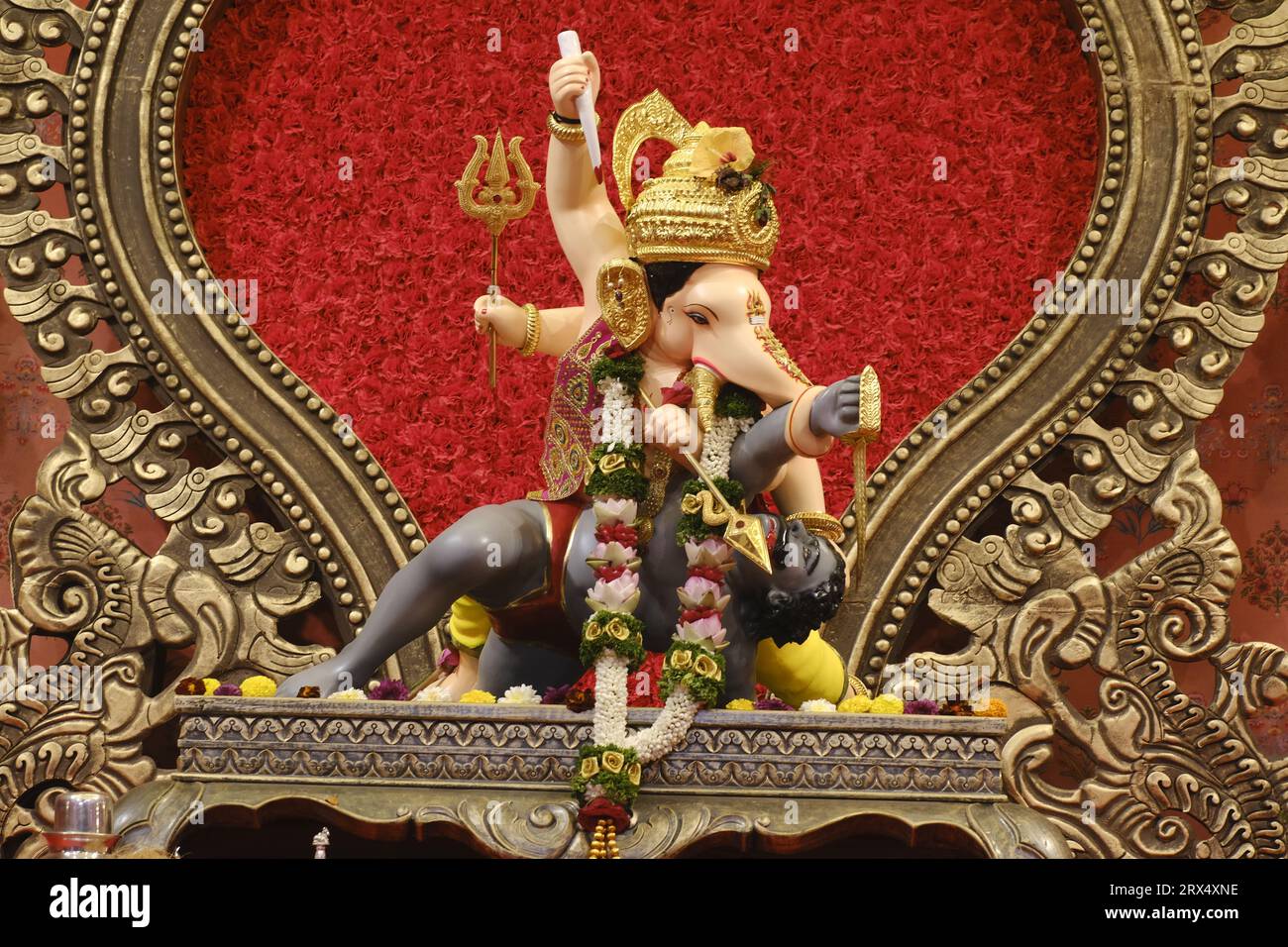19 September 2023, Pune, Maharashtra, India, Beautiful idol of Lord ...