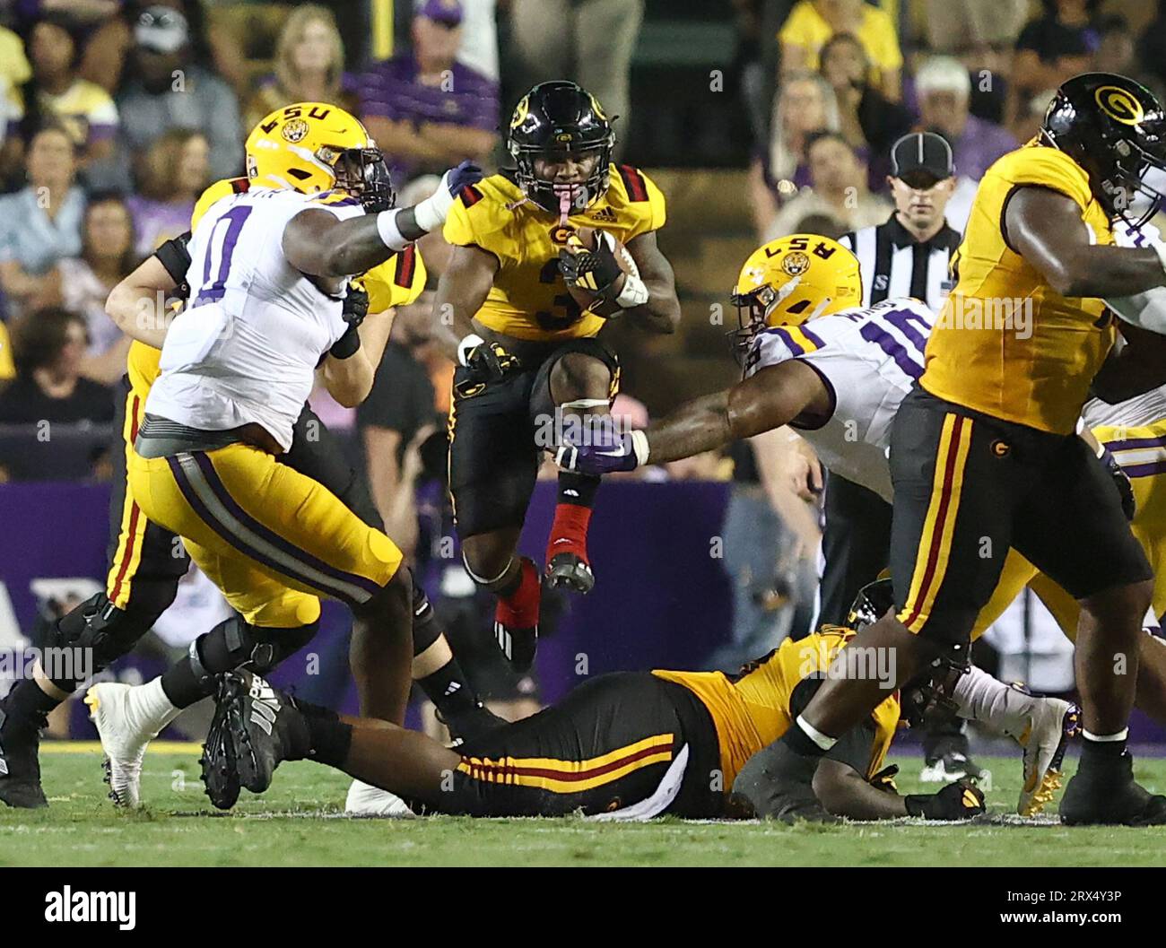 Baton Rouge, USA. 09th Sep, 2023. Grambling State Tigers running back ...