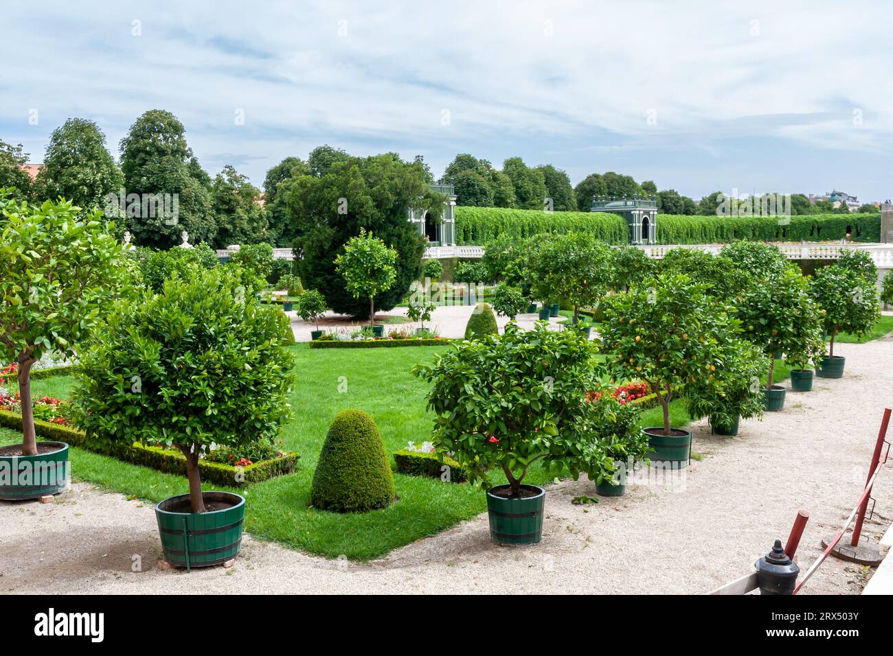 The orangery of the Schonbrunn Palace Garden, Vienna, Austria Stock ...