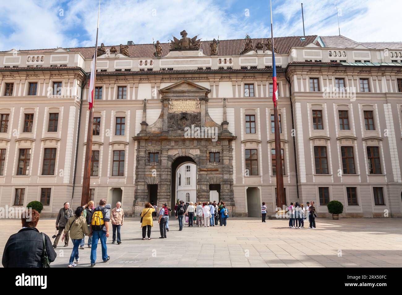 Prague, Czech Republic - August 18, 2010: The New Charles Palace and ...