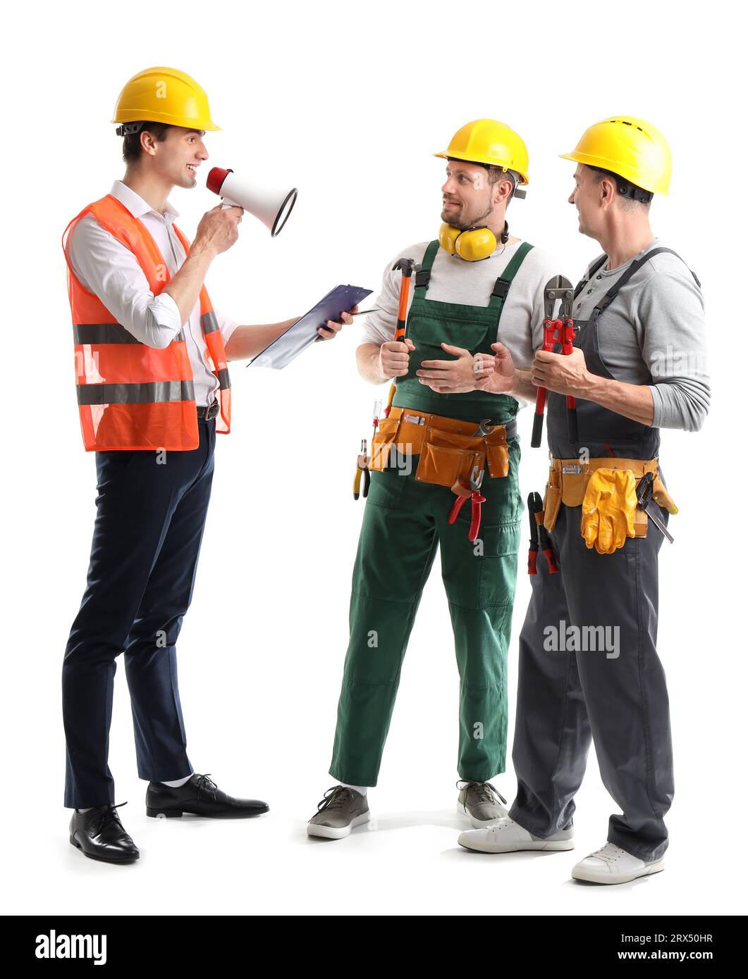Man builders industry building Cut Out Stock Images & Pictures - Alamy