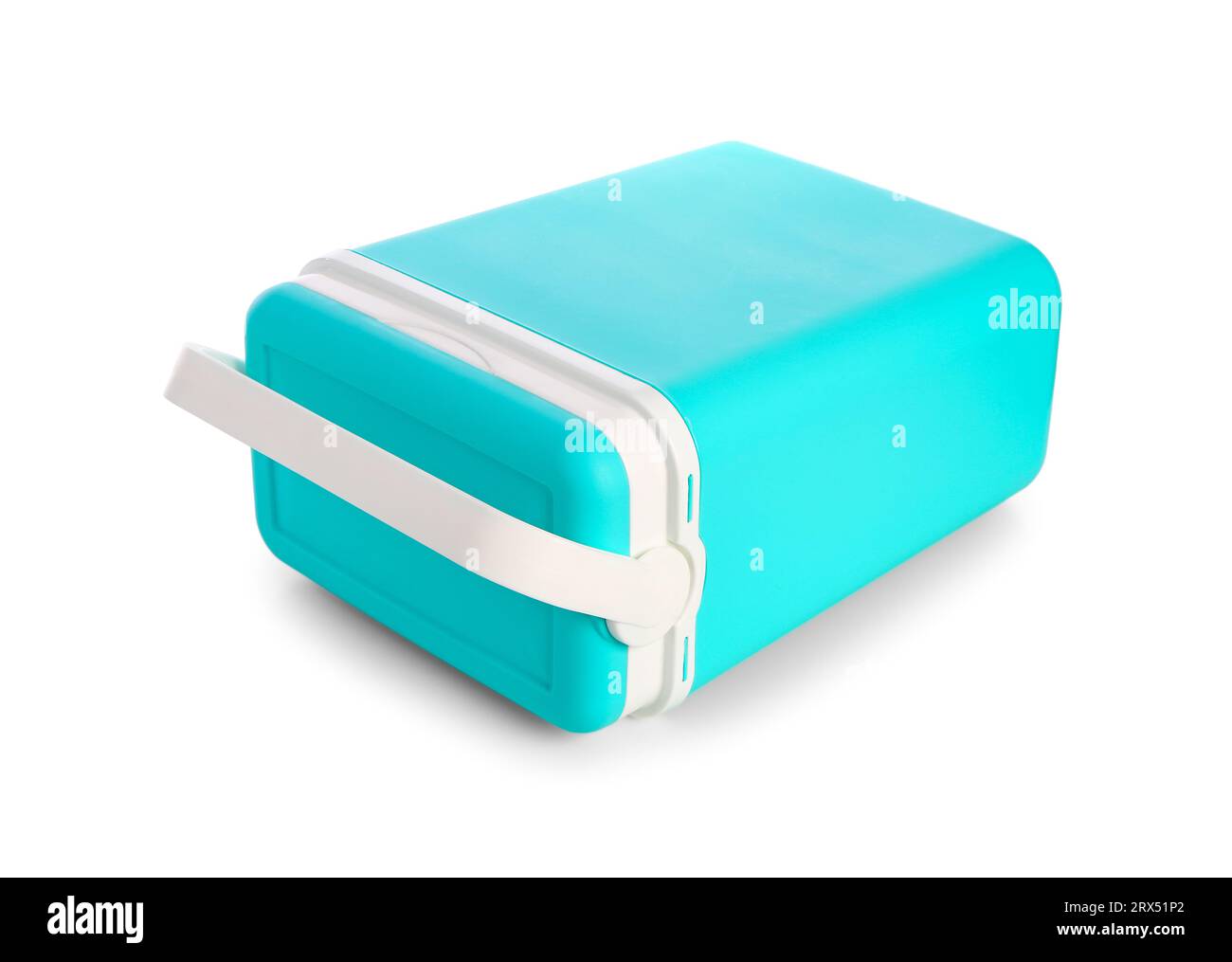 Modern beach cooler on white background Stock Photo - Alamy