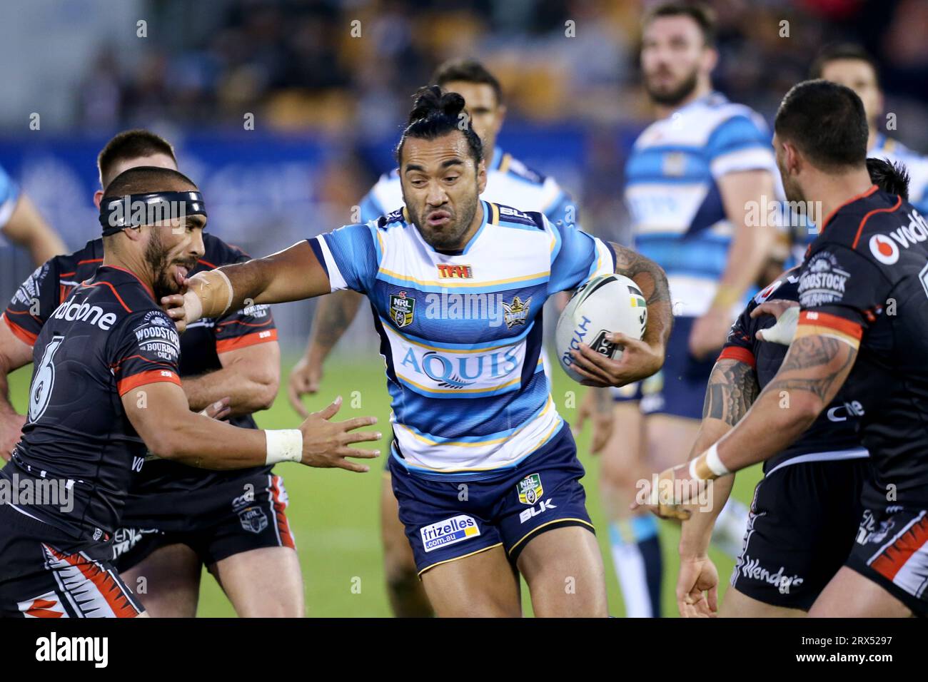 Zeb Taia of the Titans during the Round 17 NRL match between the New ...