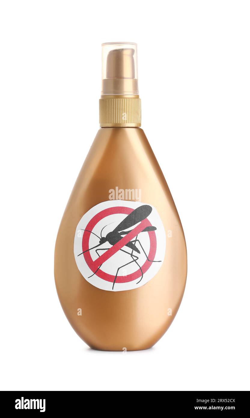 Mosquito repellent cream on white background Stock Photo - Alamy