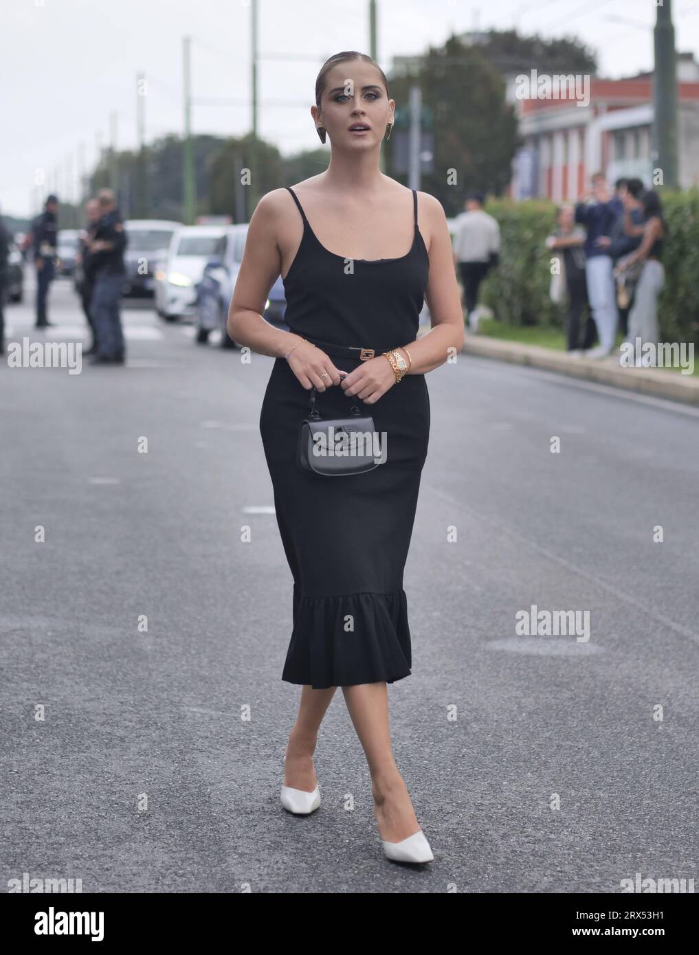 Valentina Ferragni posing for photographers after Gucci fashion show at ...