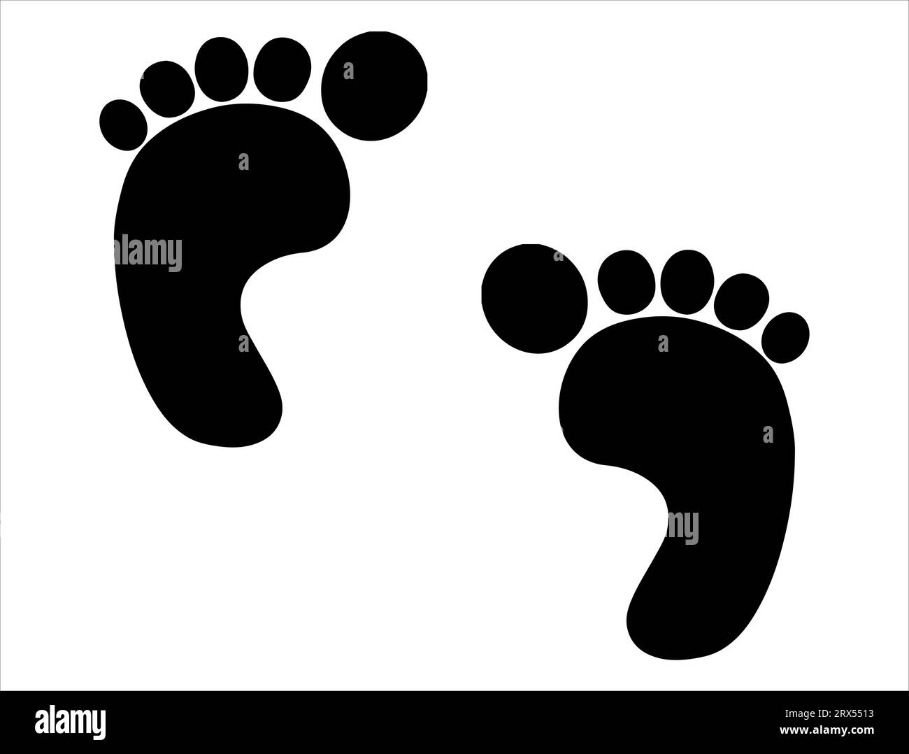 Feet silhouette vector art white background Stock Vector Image & Art ...