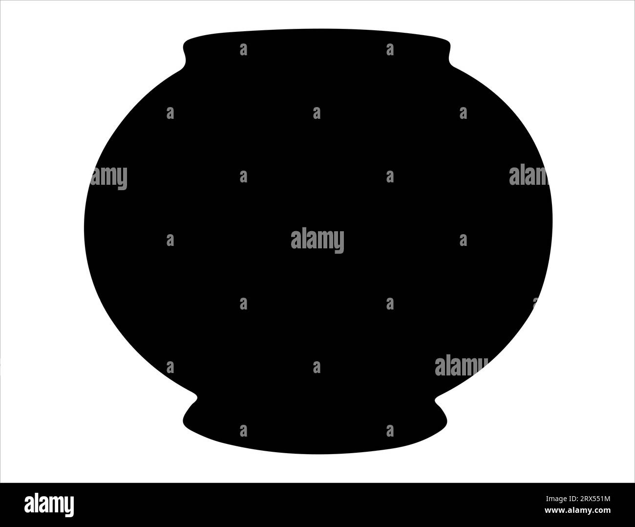 Fish bowl silhouette vector art white background Stock Vector Image ...