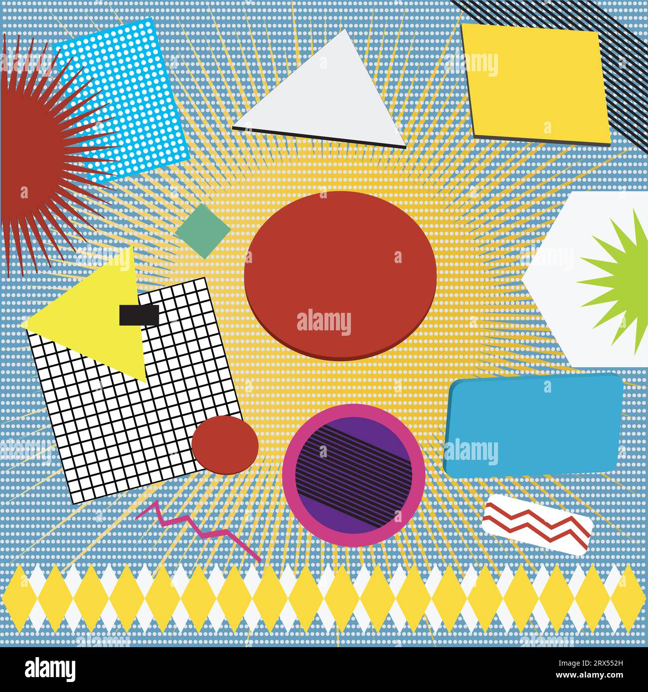 An abstract dot background with squares and circles Stock Vector Image ...