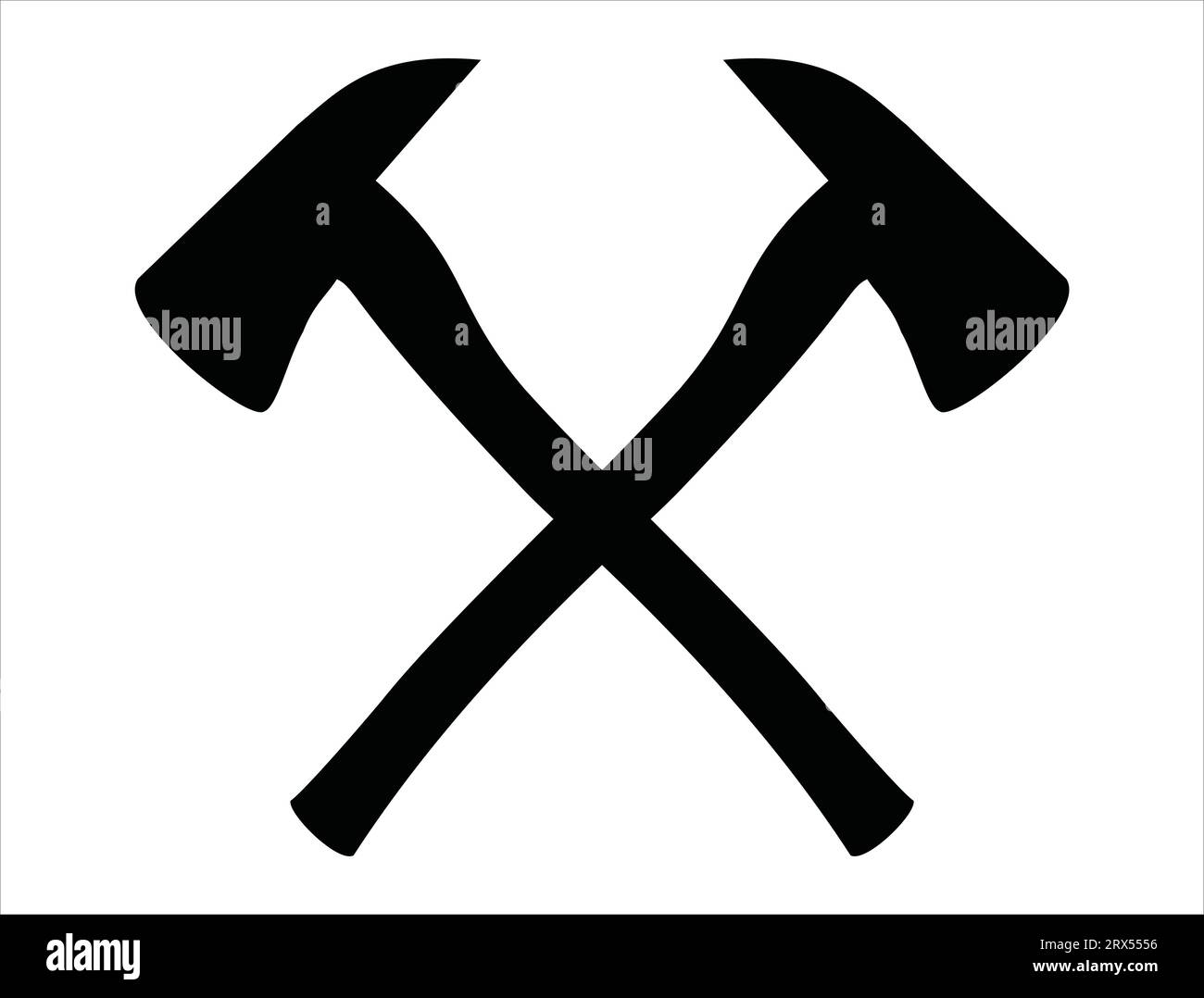 Fireman axe silhouette vector art white background Stock Vector Image ...