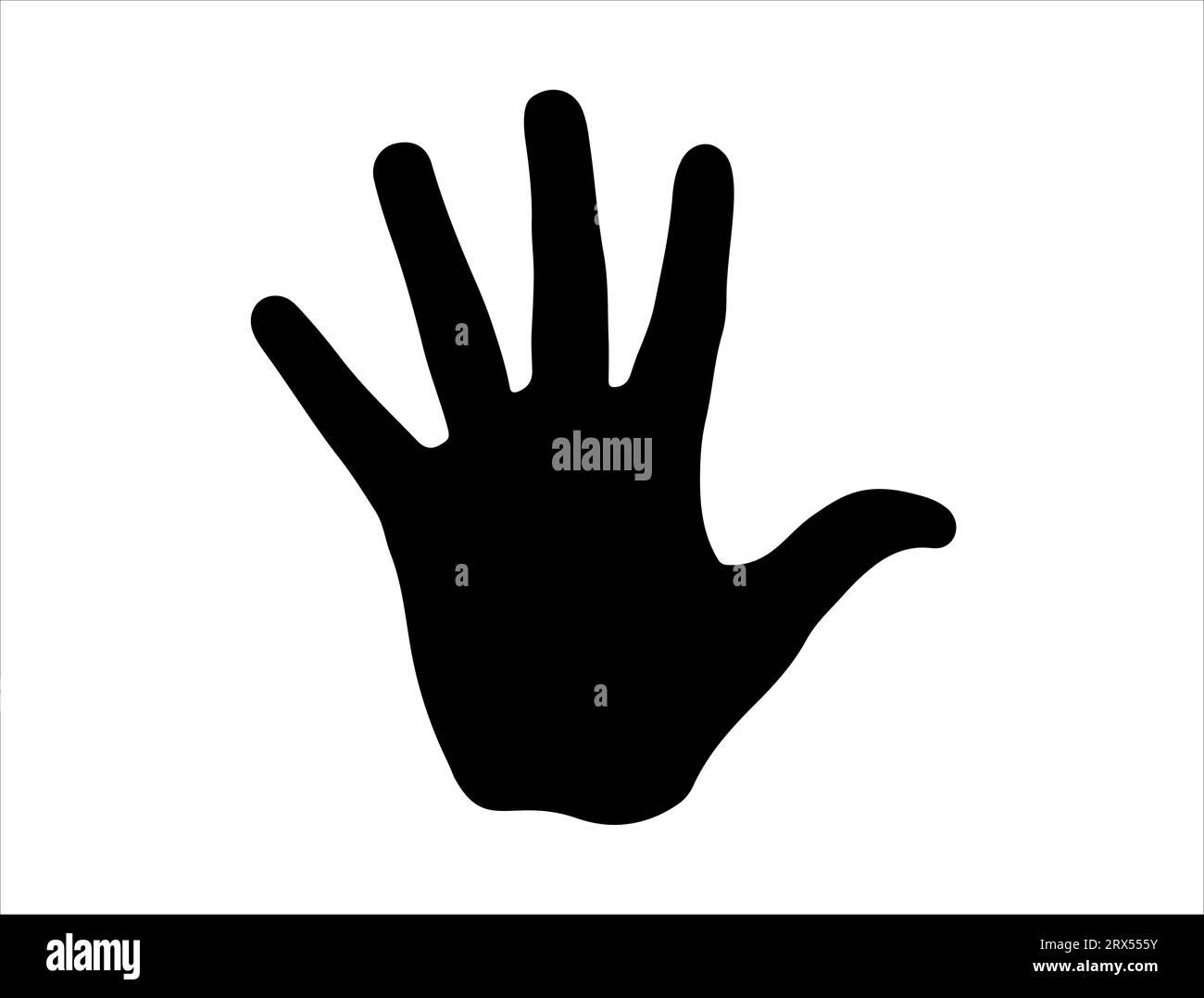 Hand silhouette vector art white background Stock Vector Image & Art ...
