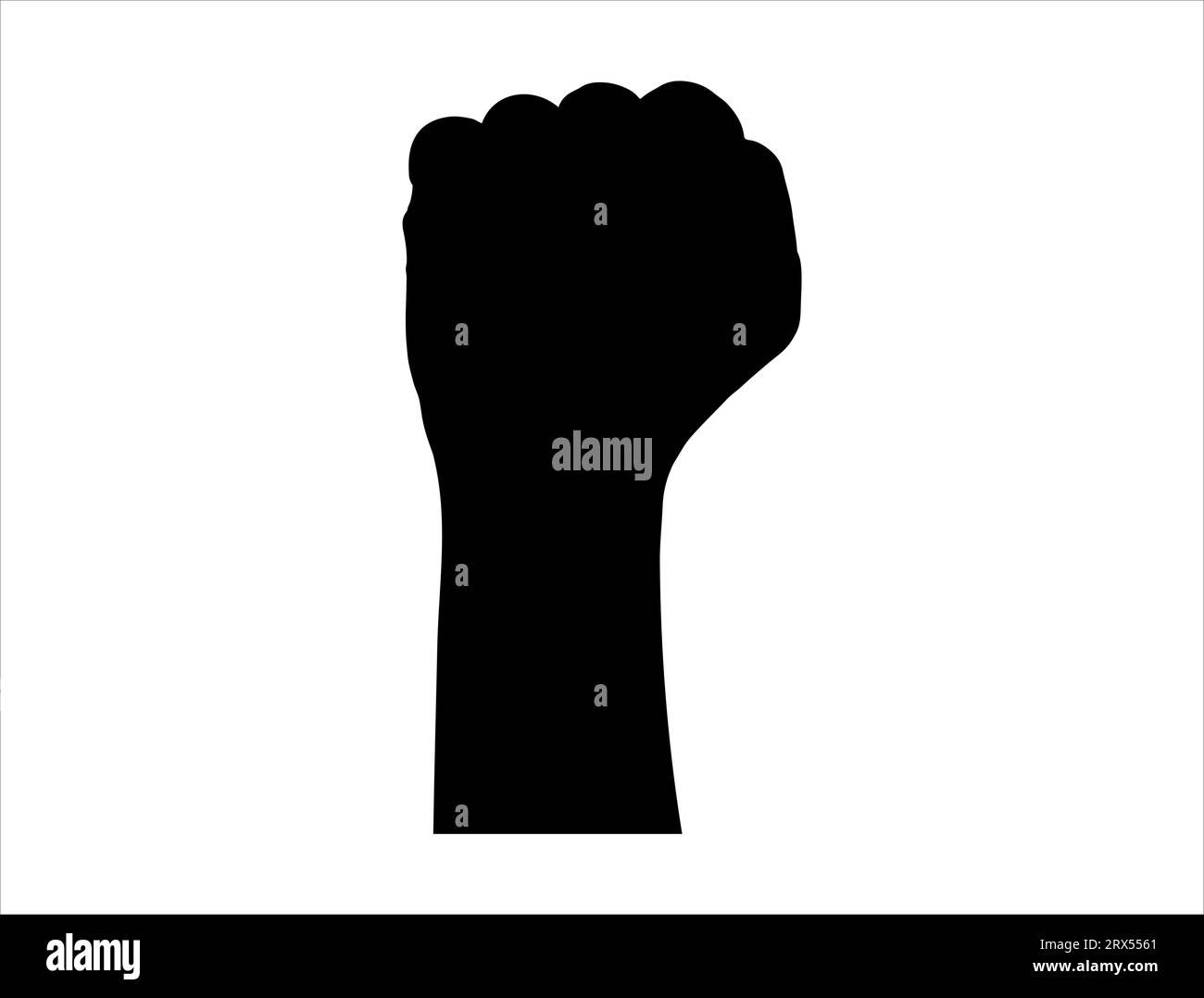 Fist silhouette vector art white background Stock Vector Image & Art ...