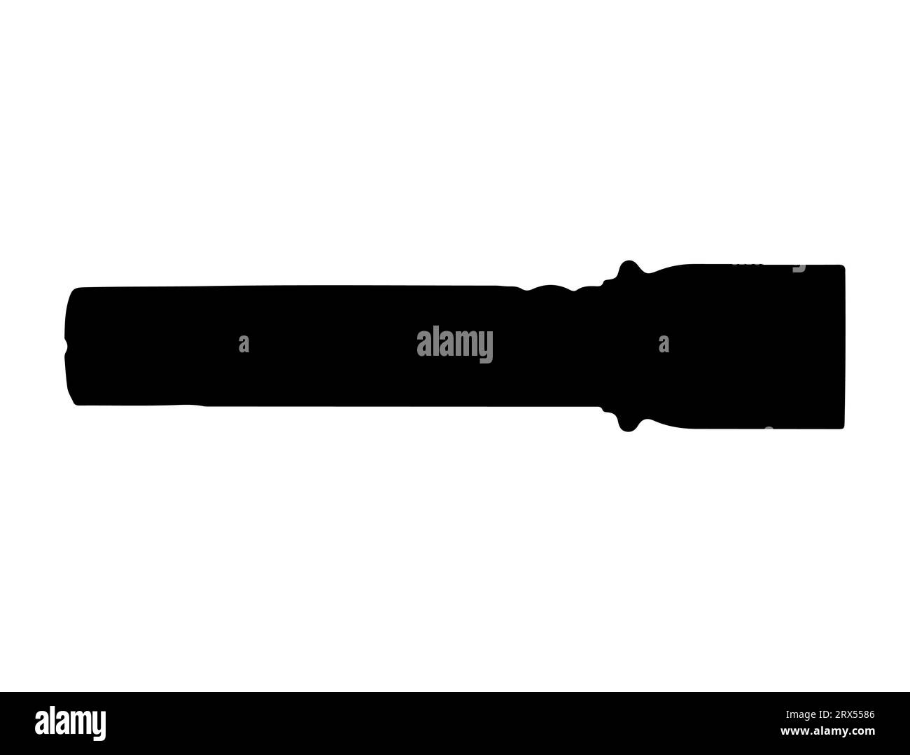 Flashlight silhouette vector art white background Stock Vector Image & Art - Alamy