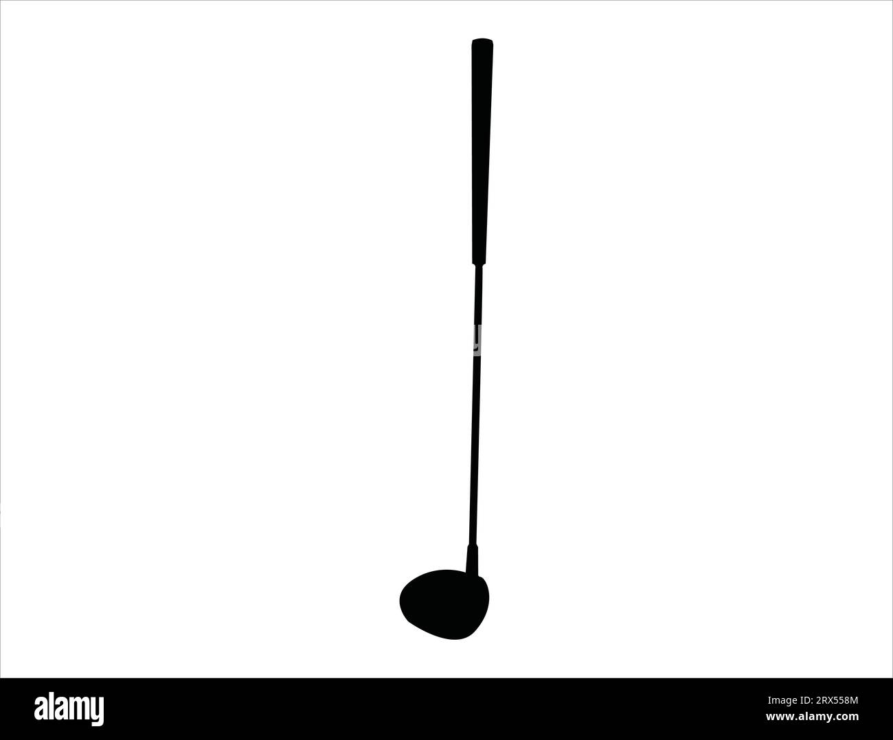 Golf stick silhouette vector art white background Stock Vector Image ...