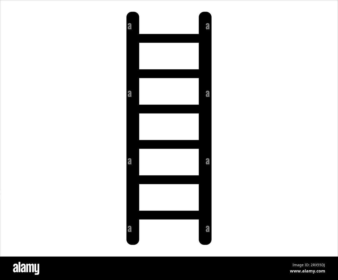 Ladder silhouette vector art white background Stock Vector Image & Art - Alamy