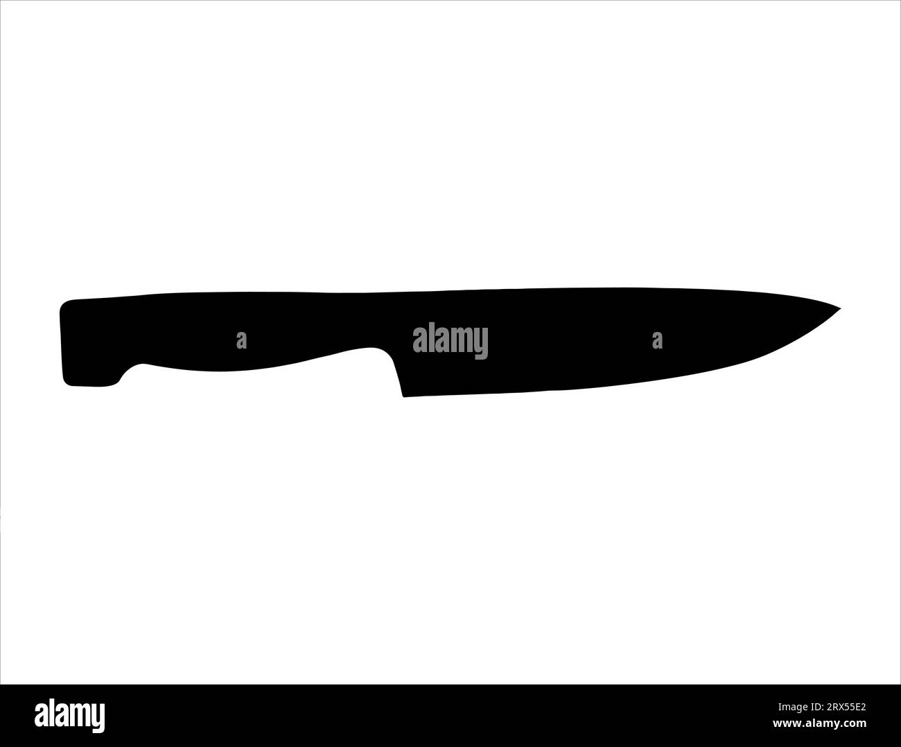 Knife silhouette vector art white background Stock Vector Image & Art ...