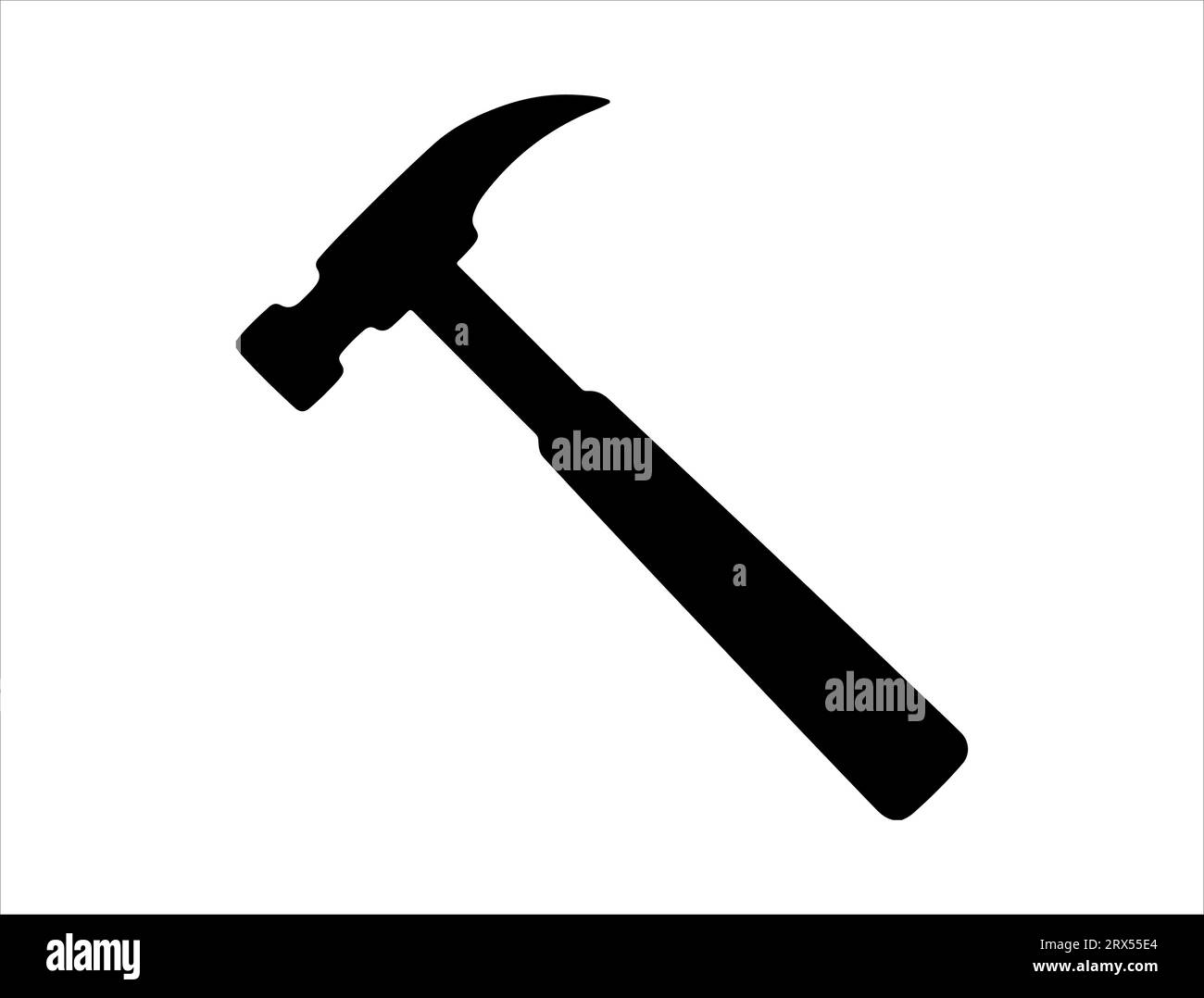 Hammer silhouette vector art white background Stock Vector Image & Art ...